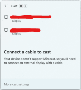 Miracastで接続したいのにうまく接続できないときの対処法【Windows 11】